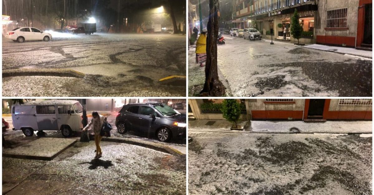 Intensa granizada blanquea el Centro de la CDMX Intensa granizada blanquea el Centro de la CDMX