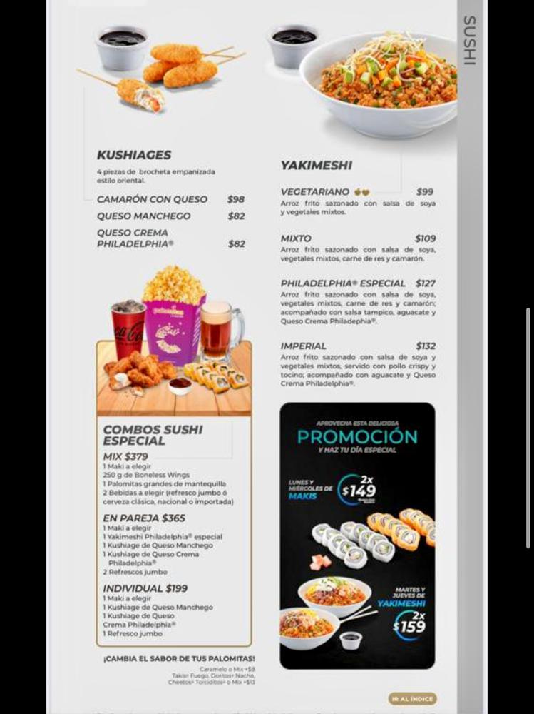 Cinepolis Vip Menu