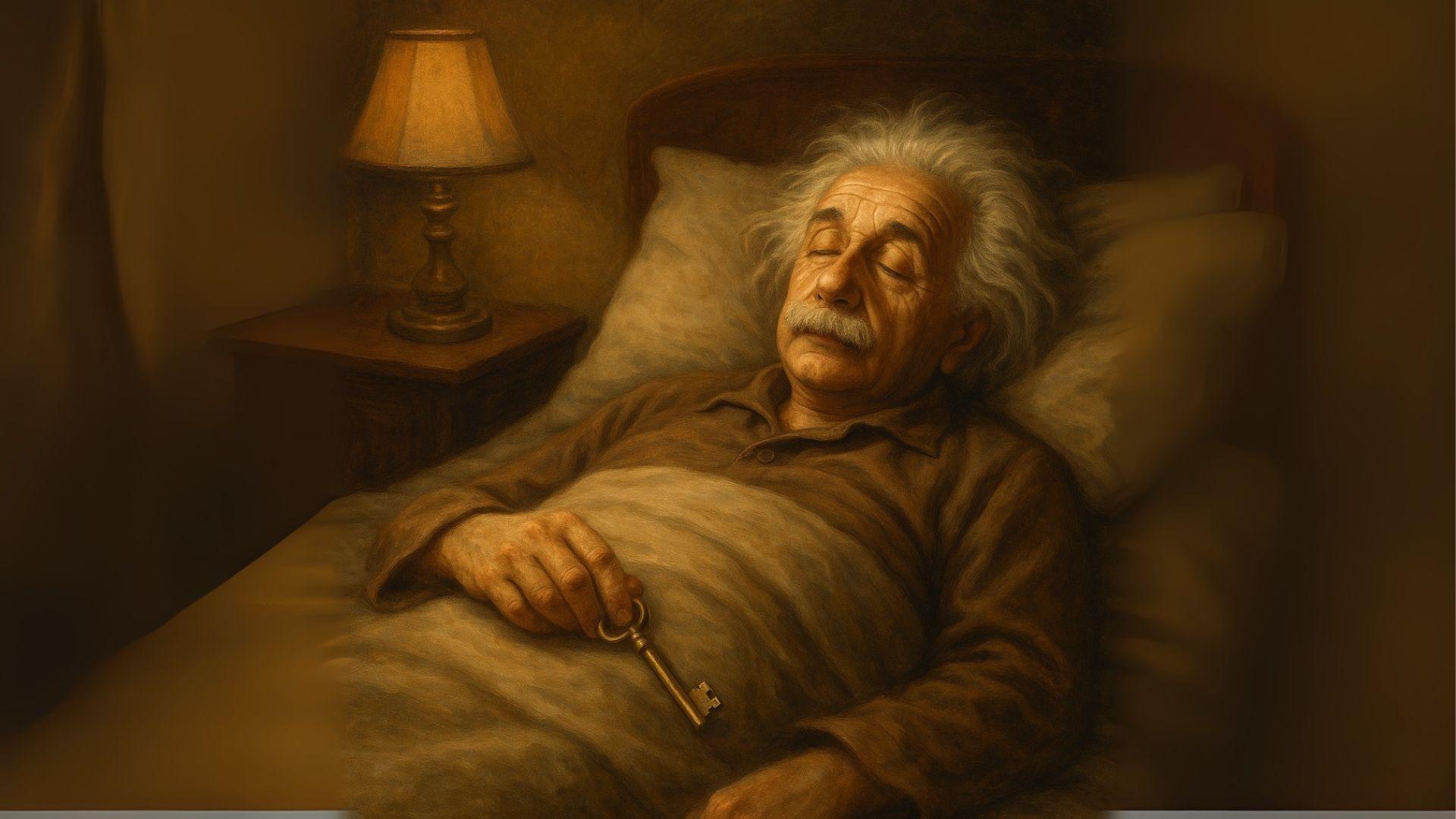 Hay una historia en donde Einstein dormía siempre con una llave en la mano